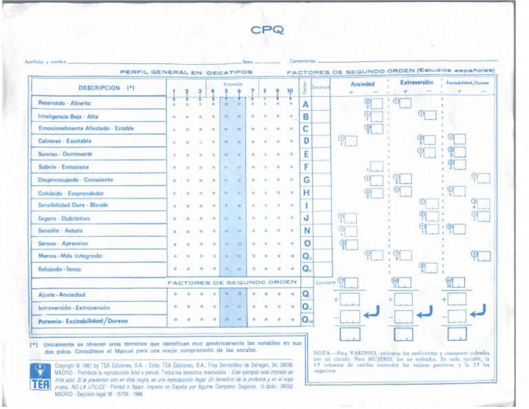 15.hoja Del Perfil CPQ | PDF