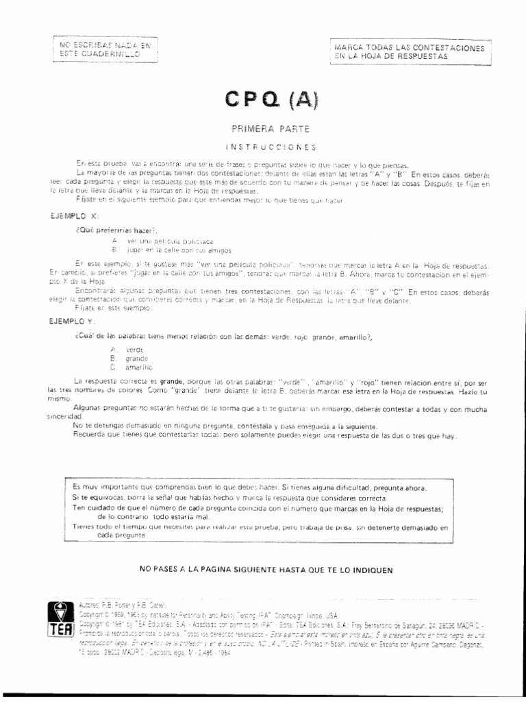 13.cuestionario Del CPQ | PDF