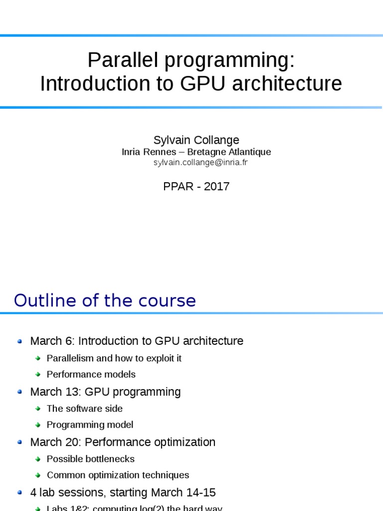 Ppar2017 Gpu 1 | PDF | Multi Core Processor | Graphics Processing Unit