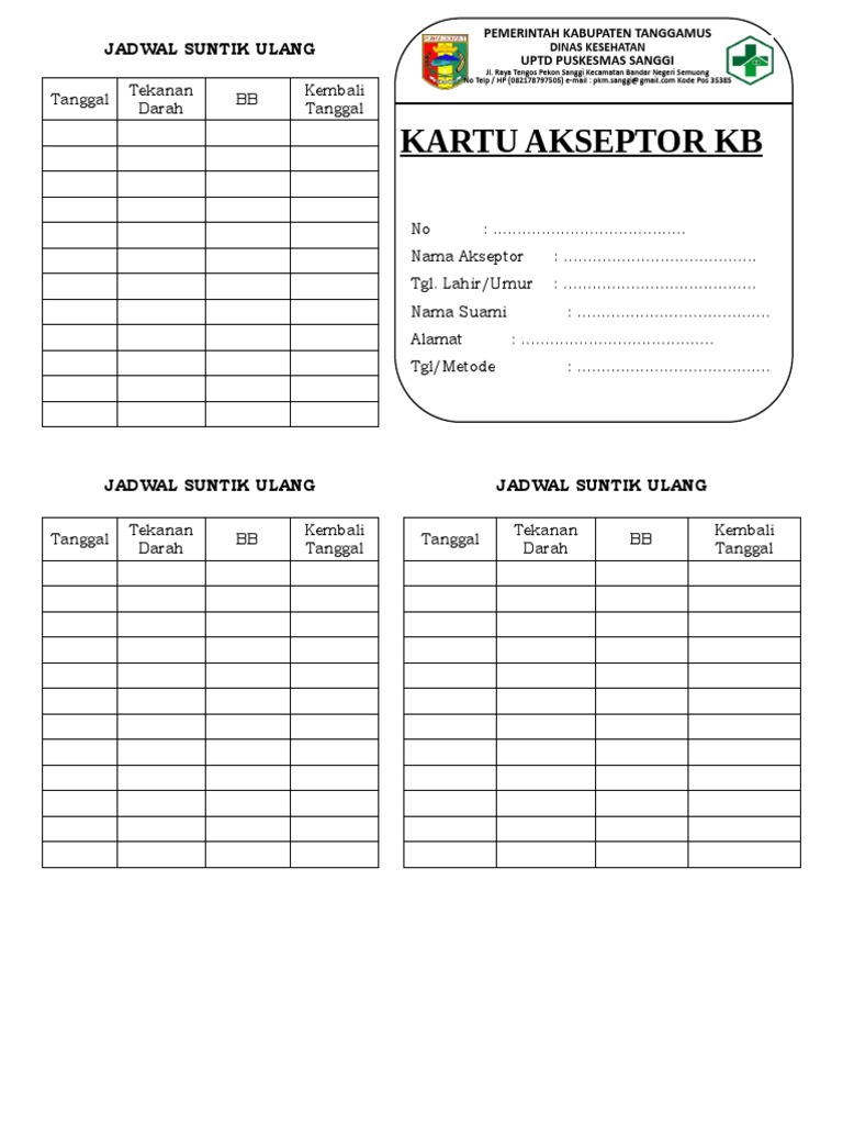 (Bolak Balik) Kartu Akseptor KB | PDF