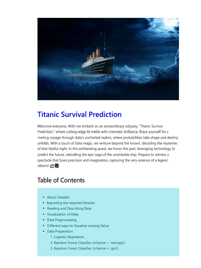 Titanic Prediction | PDF