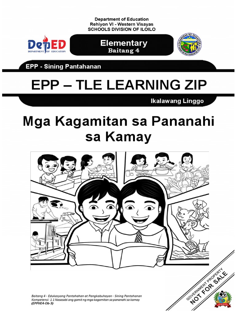 Epp - Tle Learning Zip Pag-Aalaga NG Sariling Kasuotan Epp - Tle Learning Zip Mga Kagamitan Sa ...