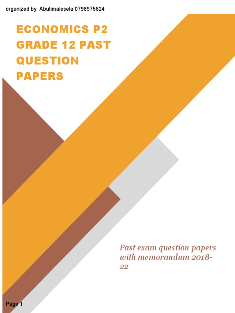 Economics p2 2018-2022 Past Papers | PDF | Monopoly | Inflation