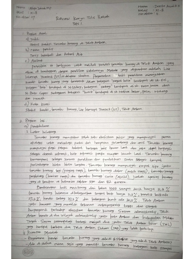 Review KTI Devita Dan Athifa | PDF