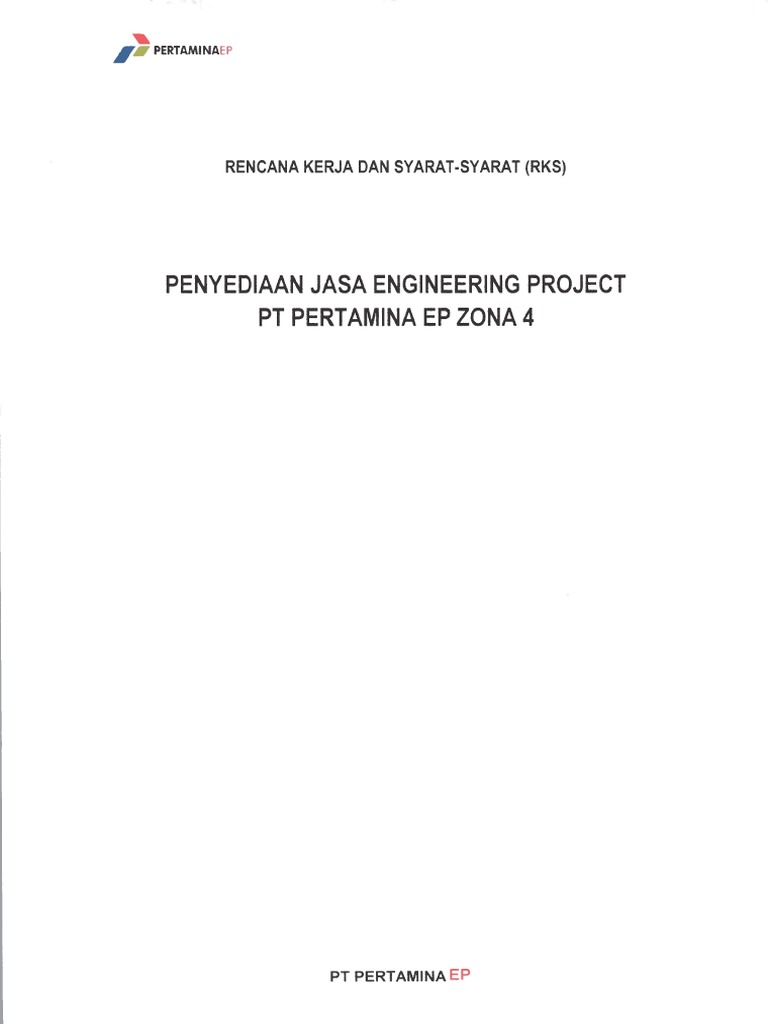 DRAFT RKS Pertamina Enginering | PDF