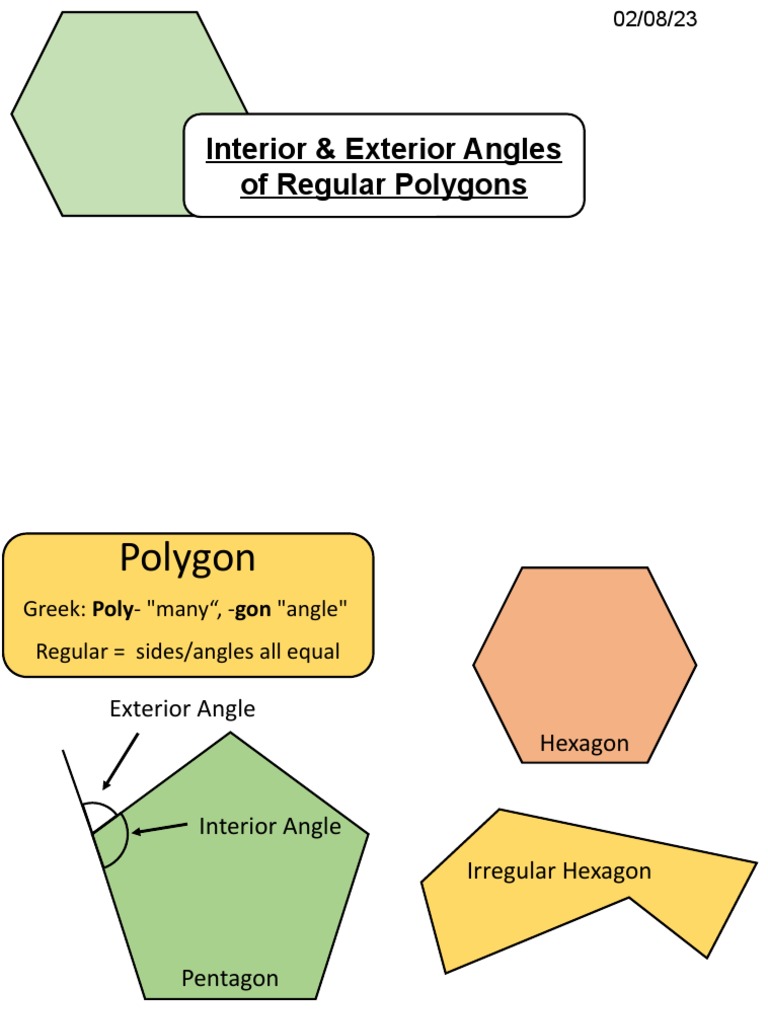 Y7 Angles Regular Polygons Lesson | PDF | Teaching Methods & Materials
