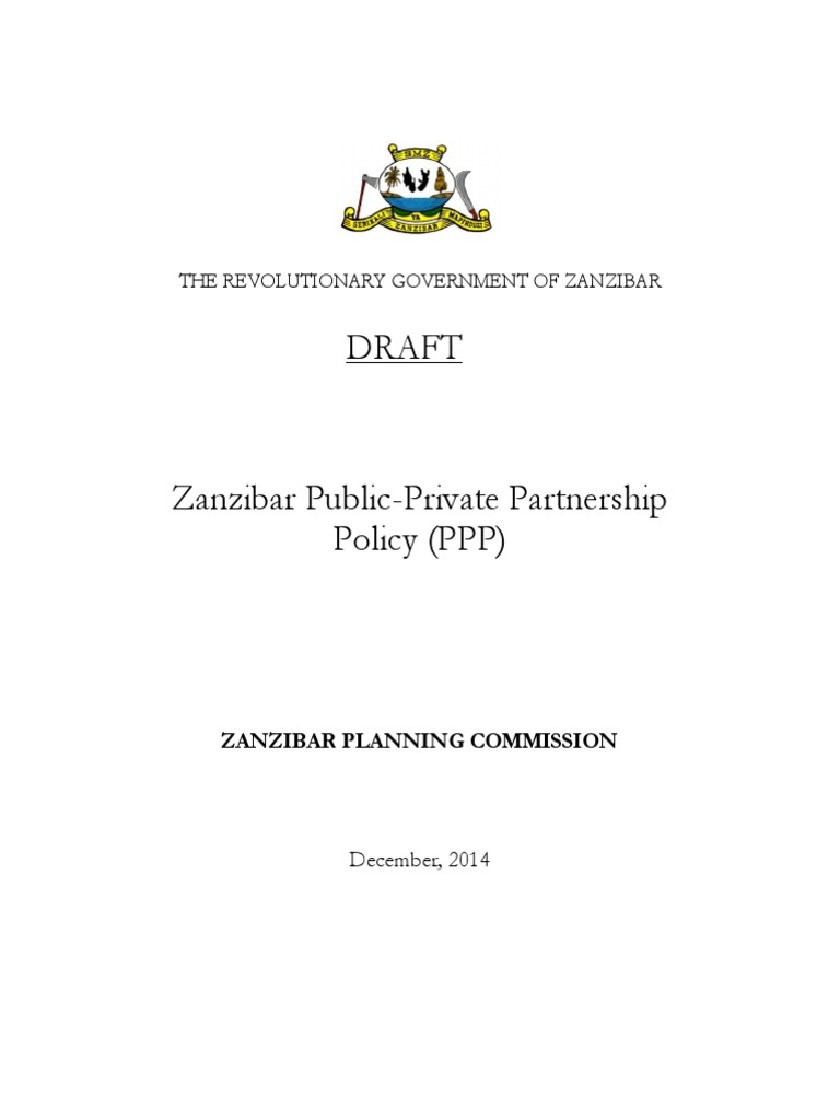 Zanzibar Public-Private Partnership Policy (PPP) Policy | PDF | Public ...