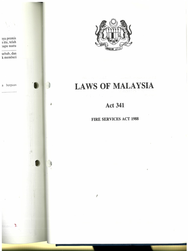 Act 341 FIRE SERVICE ACT 1988 | PDF