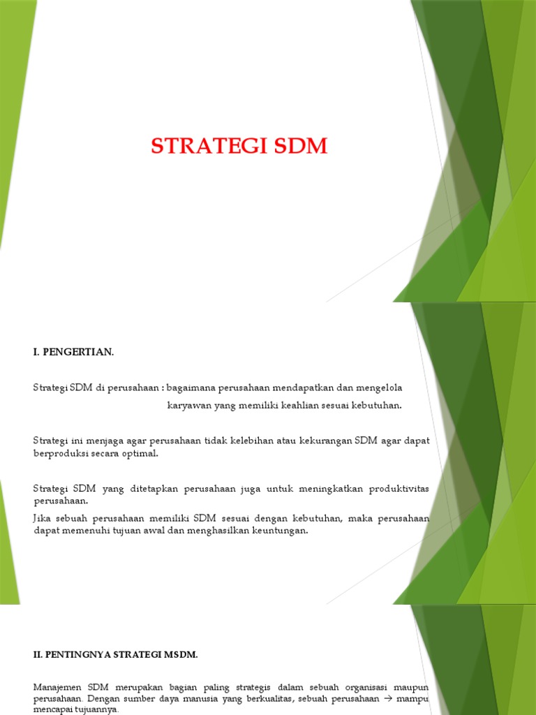 Strategi SDM | PDF