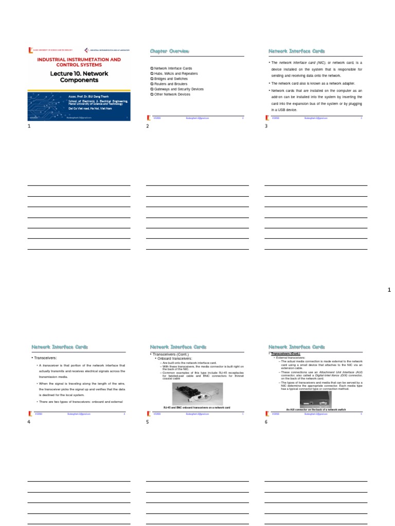 Lecture 10 - Network Components | PDF | Network Switch | Router (Computing)