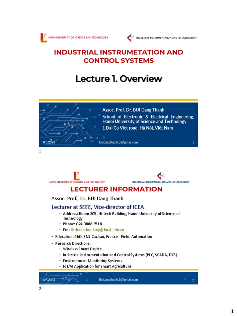 Lecture 1 - Introduction | Download Free PDF | Programmable Logic Controller | Automation
