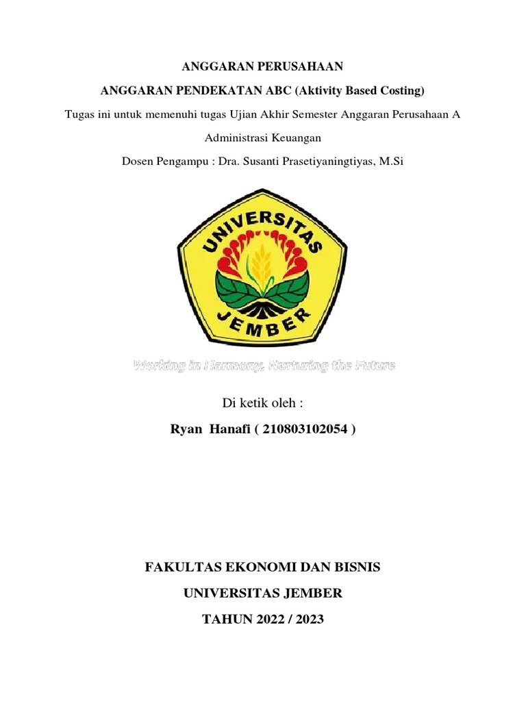 Resume ABC Ryan Hanafi - 2054 | PDF