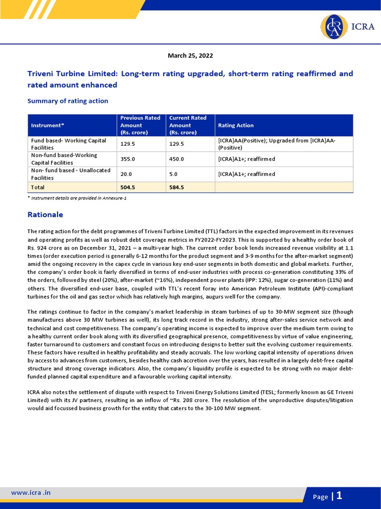 Triveni Turbine Limited | PDF
