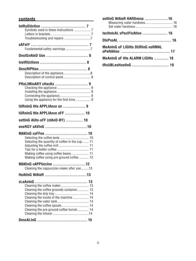 User Manual DeLonghi Magnifica ESAM 4000 (English - 15 Pages) | PDF