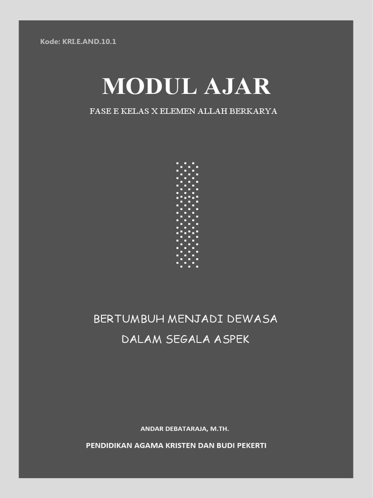 1.final MA - Andar Debataraja - PAK - Fase E - Kelas X - 01 | PDF