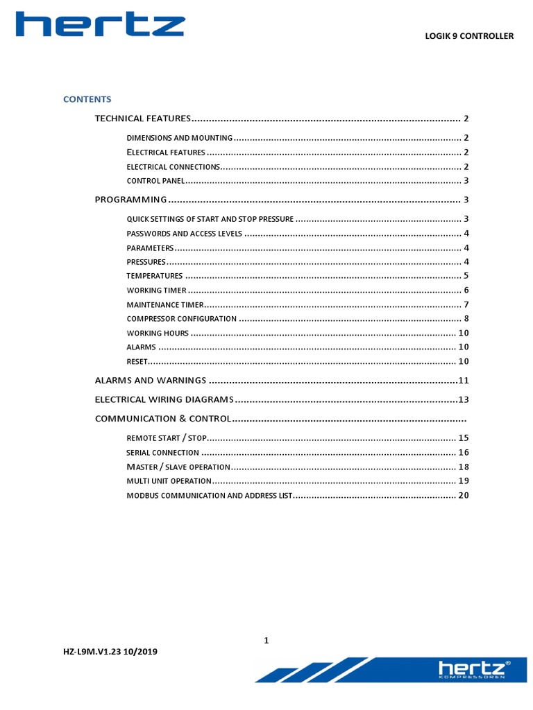 LOGIK-9 Operation Manual (HZ-L9M.V1.23 10 - 2019) | PDF | Power Supply ...