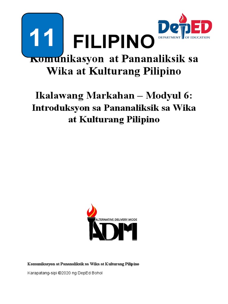 Fil11 Komunikasyon Q2 Mod Wk6 | PDF