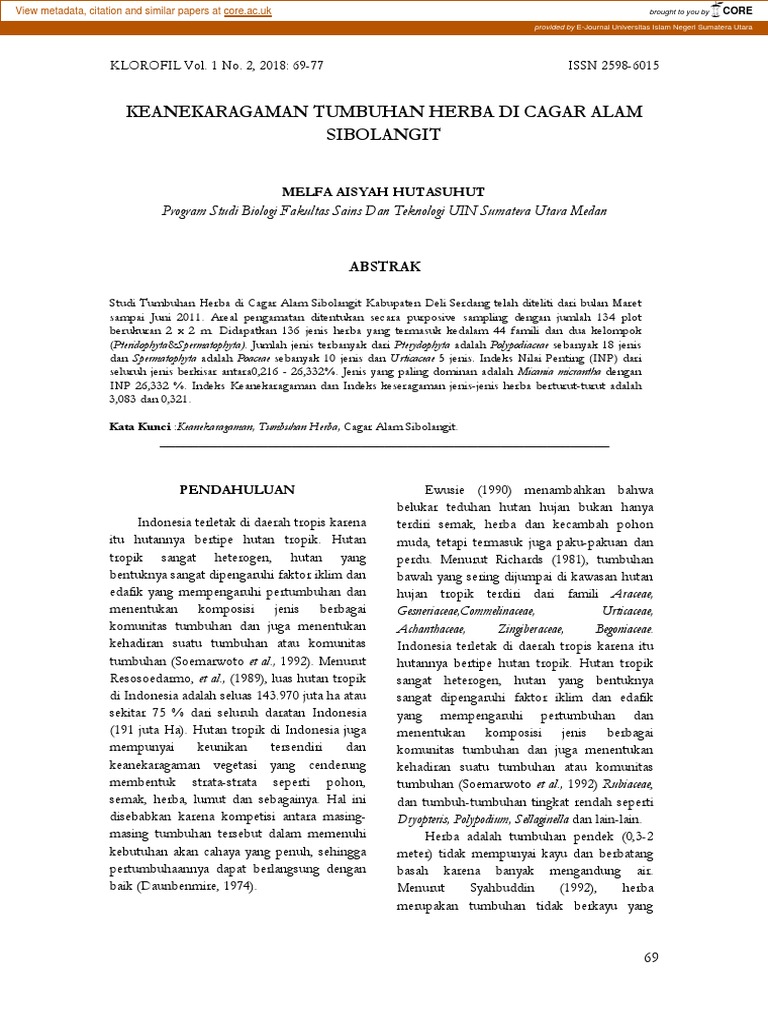 Jurnal tumbuhan | PDF