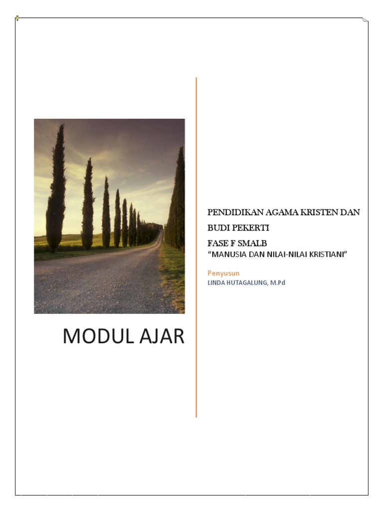 Modul Ajar Pendidikan Agama Kristen Dan Budi Pekerti - Manusia Dan Nilai-Nilai Kristiani - Fase ...