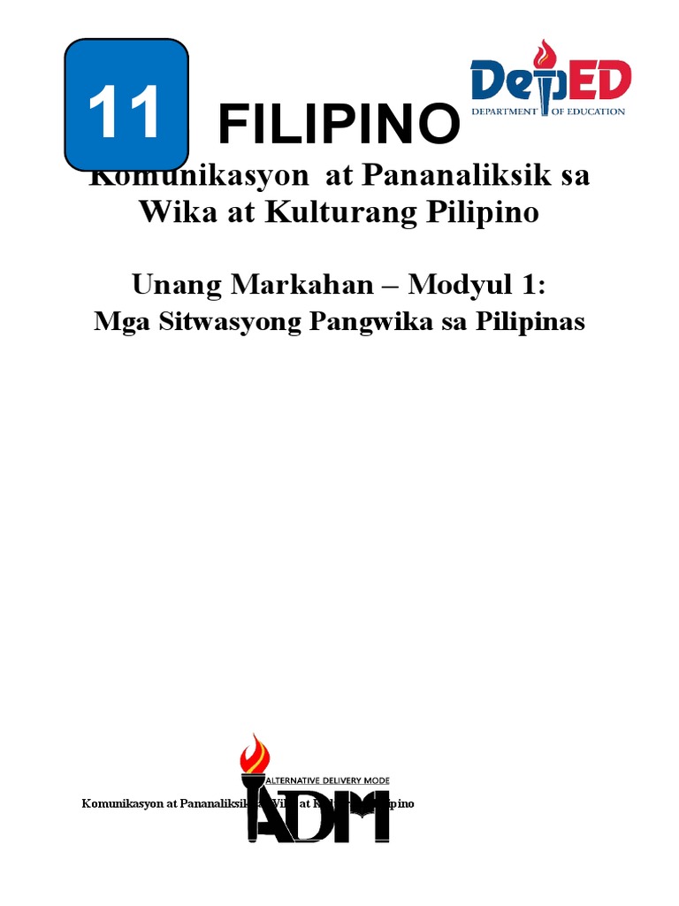 Fil11 Komunikasyon - Q2 - Mod - Wk1 | PDF