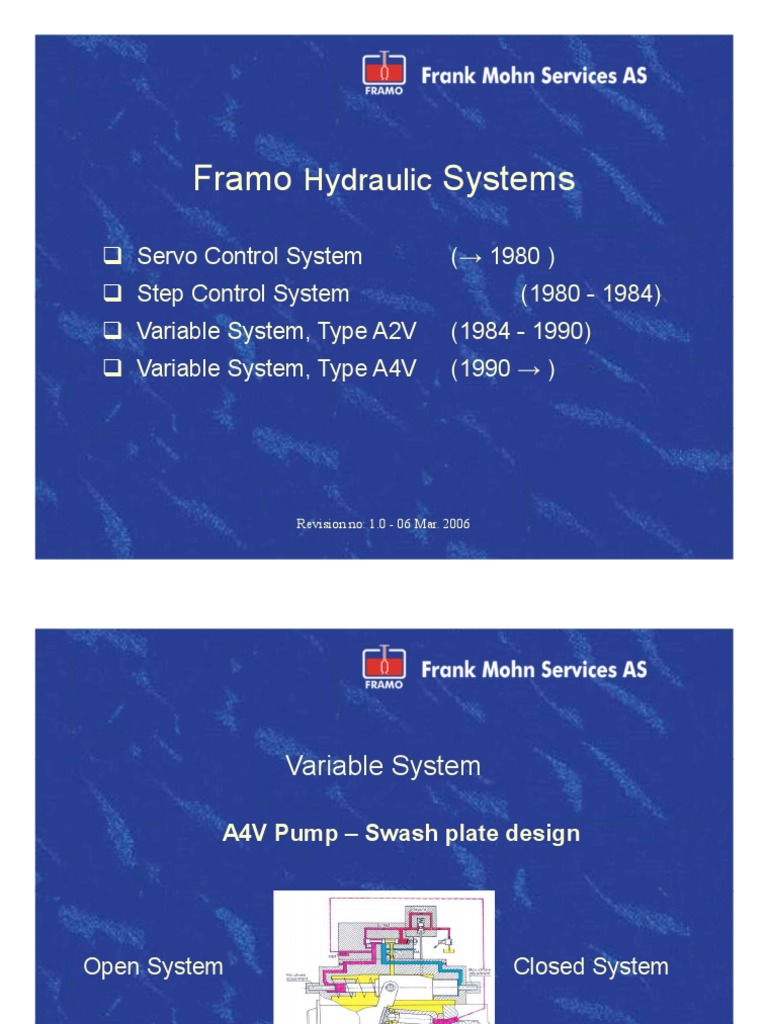 Sisteme Hidrulice Framo | PDF