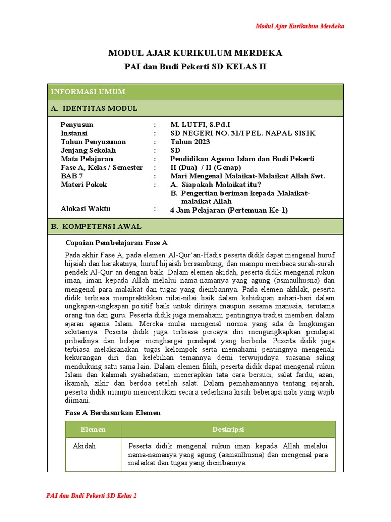 BAB 7 - MA PAI BP Kls 2 | PDF