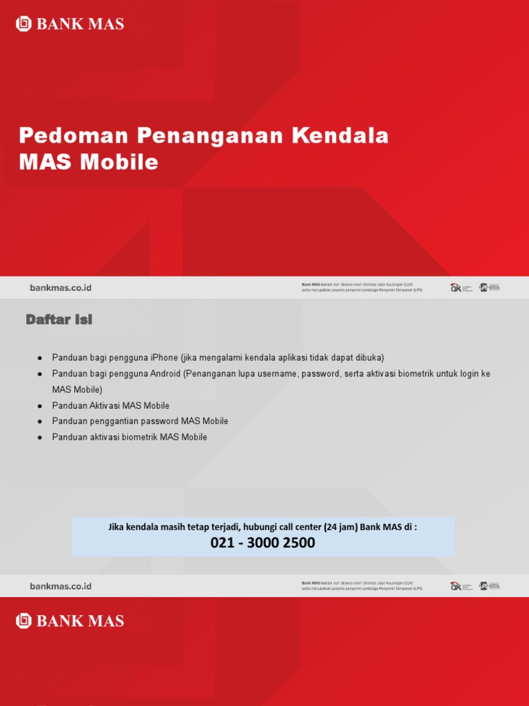 Panduan Masalah MAS Mobile Banking | PDF