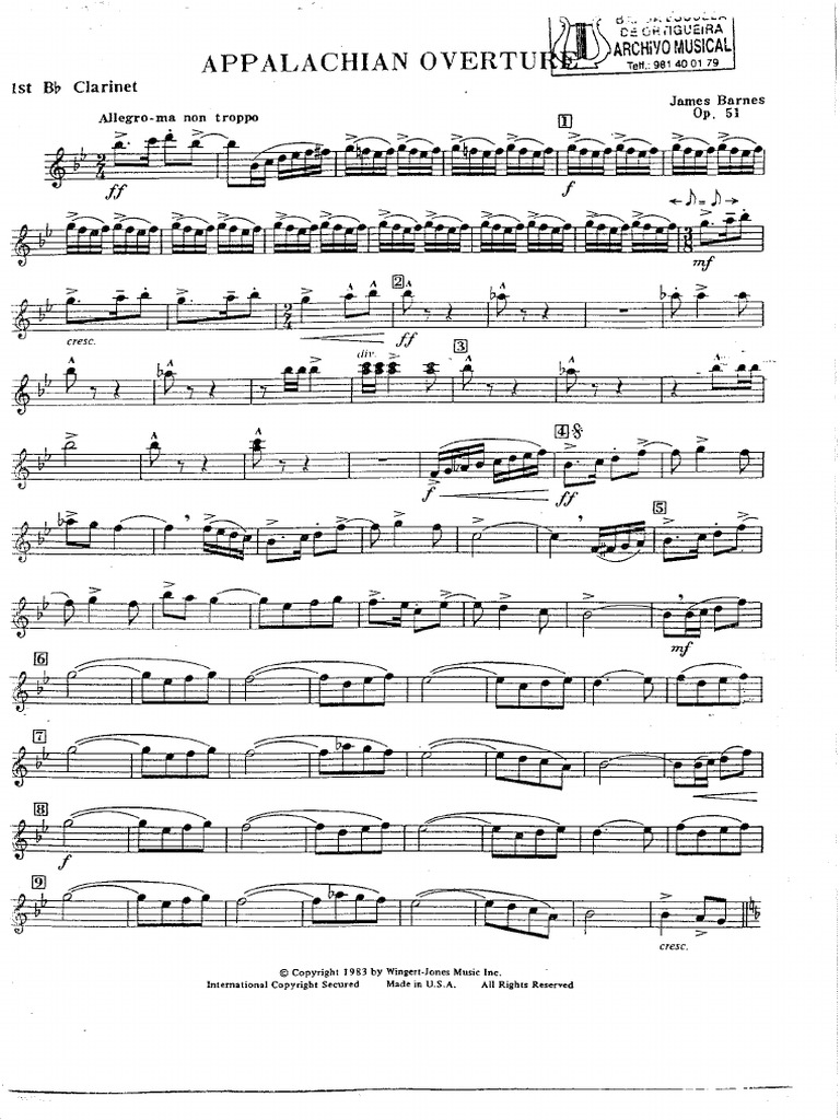 Appalachian Overture - Partes | PDF