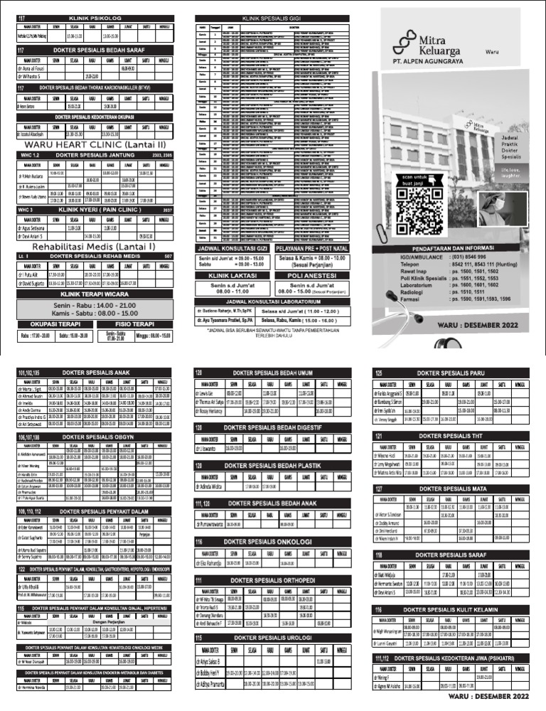Jadwal Waru Umum Desember Plat | PDF