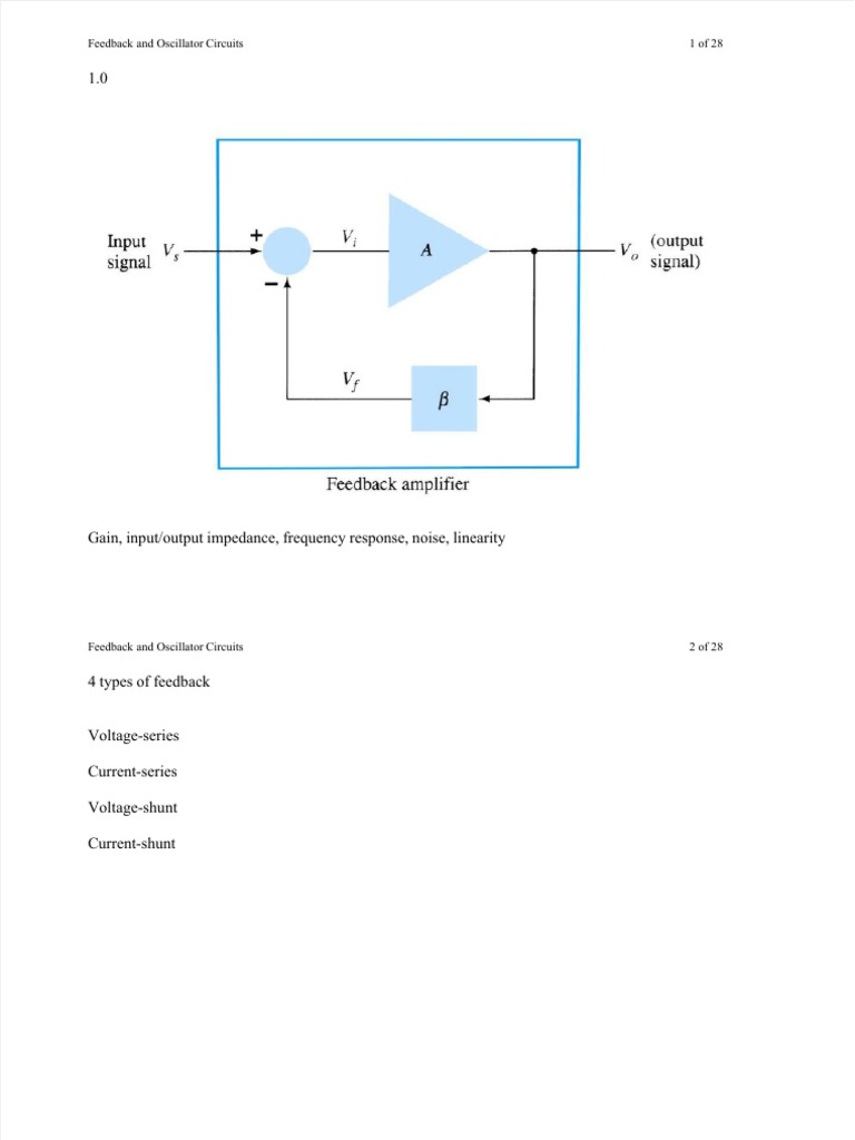 Dokumen - Tips Feedback and Oscillator Circuits Note | PDF | Electronic ...