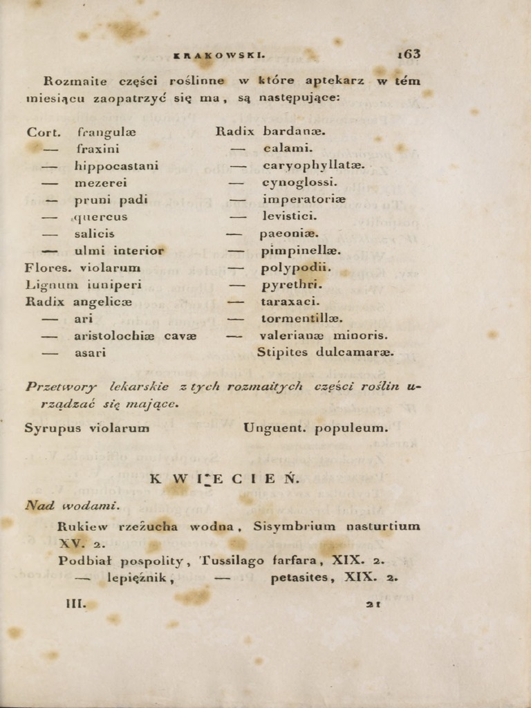 Pamiętnik Farmaceutyczny Krakowski | PDF