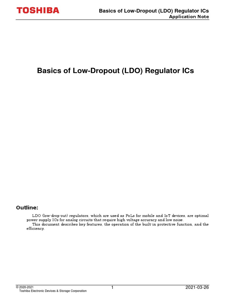 Basics of Ldo by Toshiba | PDF