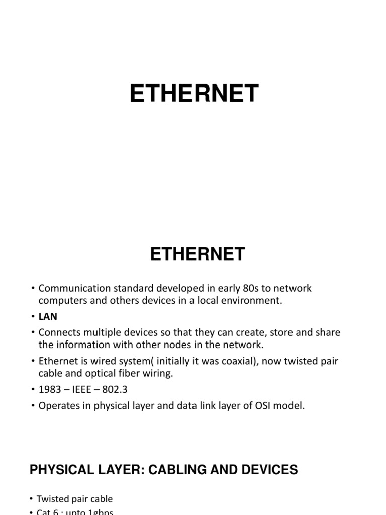 ETHERNET | PDF