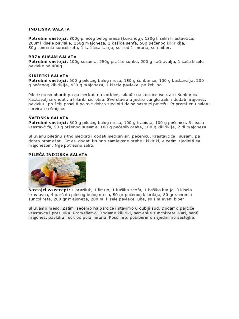 Indijska Salata | PDF