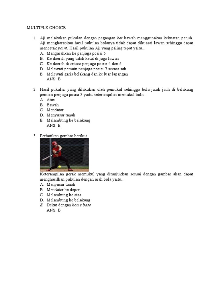 Strategi Pukulan dalam Softball | PDF