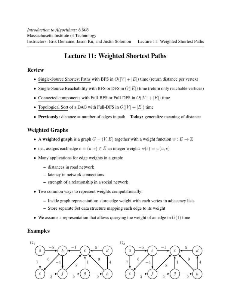 Weighted Shortest Path | PDF | Computational Complexity Theory ...