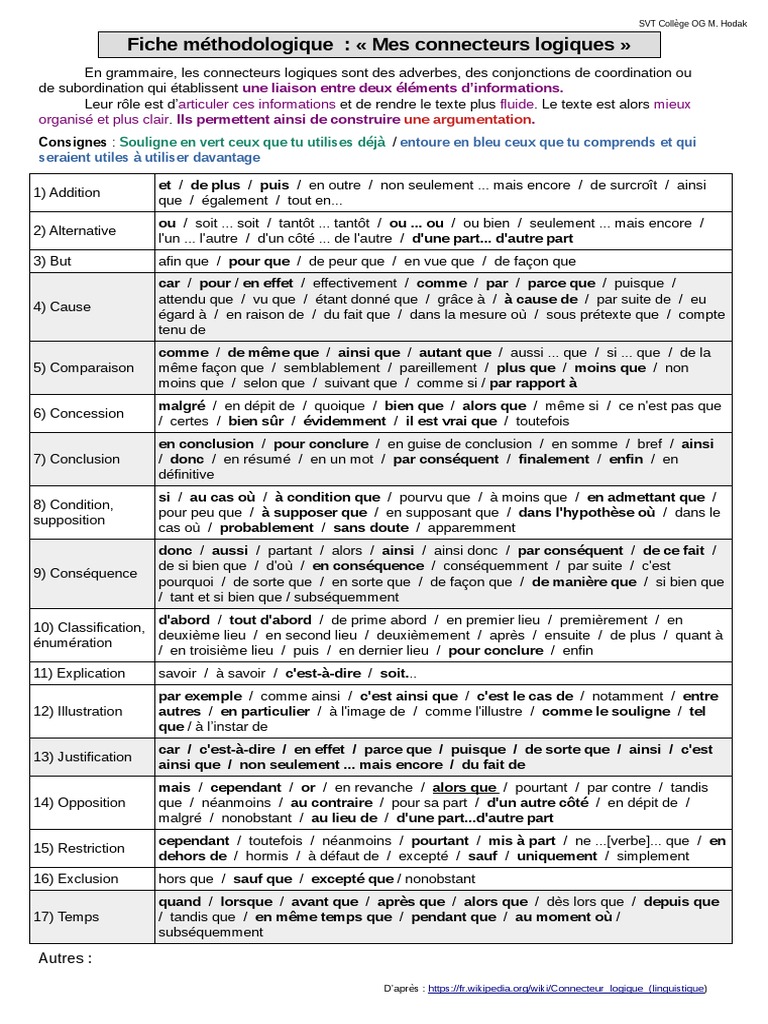 Connecteurs Logiques Og 2023 | PDF