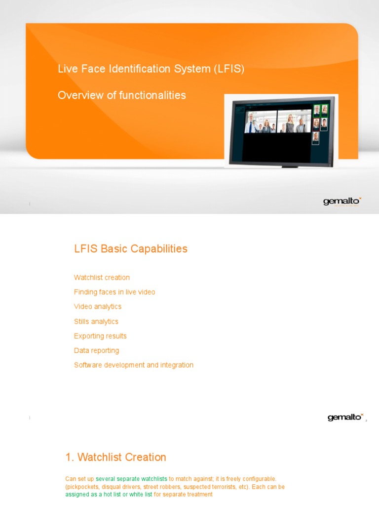 Gemalto - Customer Presentation - Part 2 - LFIS - Functionalities ...
