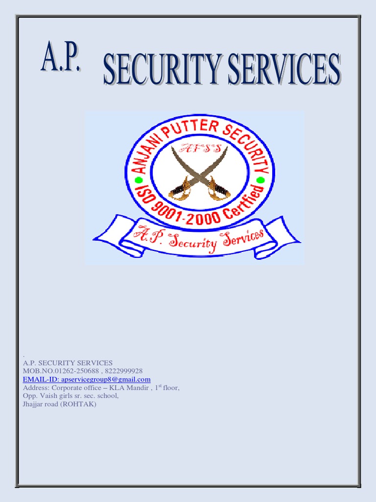 Aps Security Services | PDF | Security Alarm | Human Resources