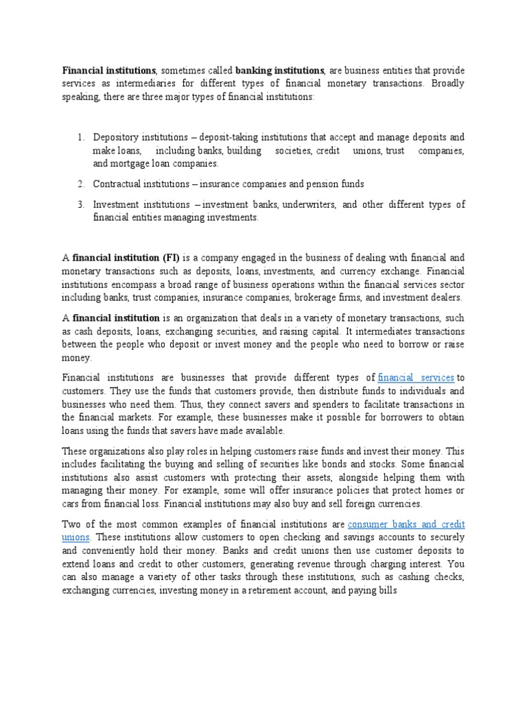 Fin Ins Chapter 1 | PDF | Banks | Credit Card