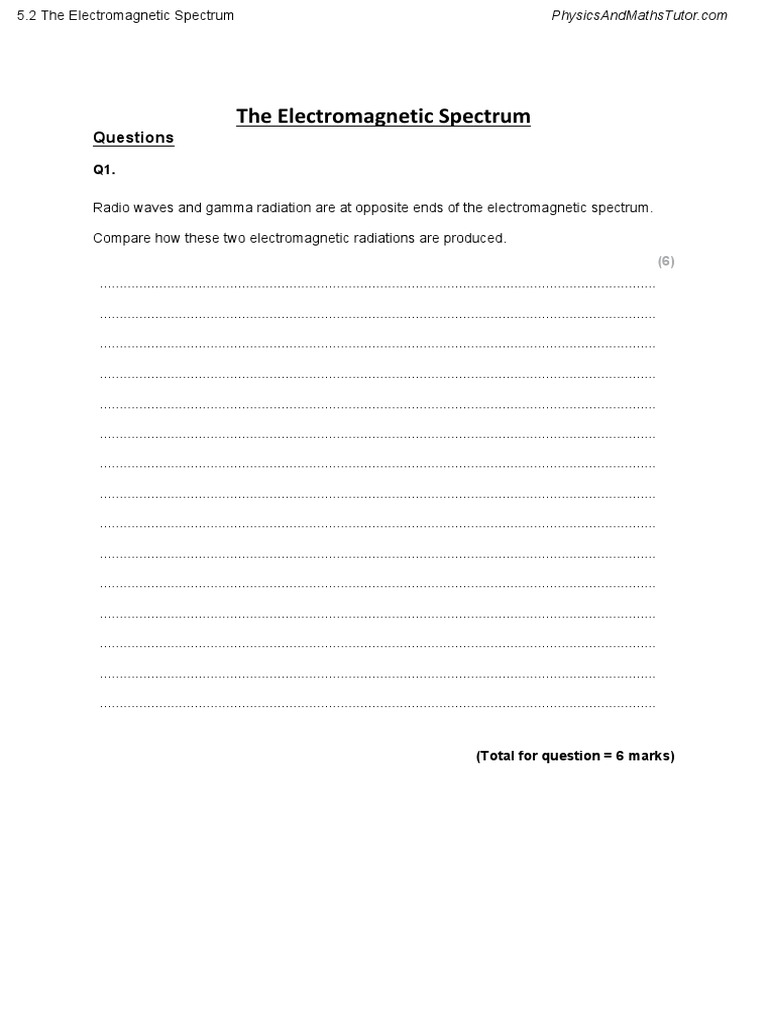 5.2 The Electromagnetic Spectrum | PDF