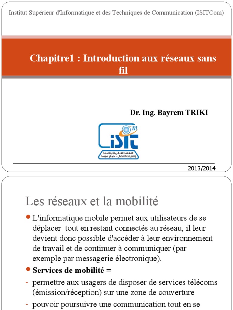 Chapitre1-Réseux Sans Fil | PDF | WiMAX | Wi-Fi