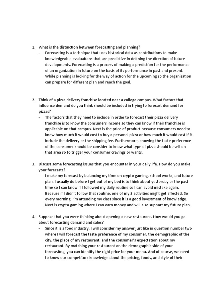 Forecasting and Demand Planning | PDF