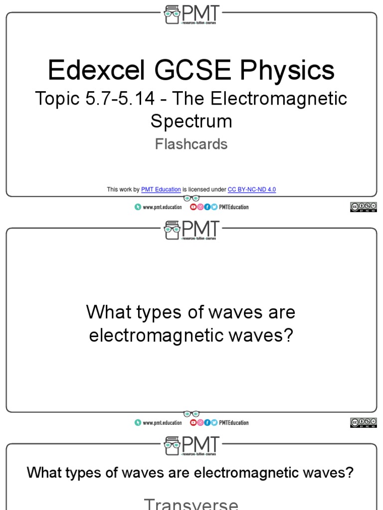Flashcards - Topic 5 The Electromagnetic Spectrum - Edexcel Physics ...