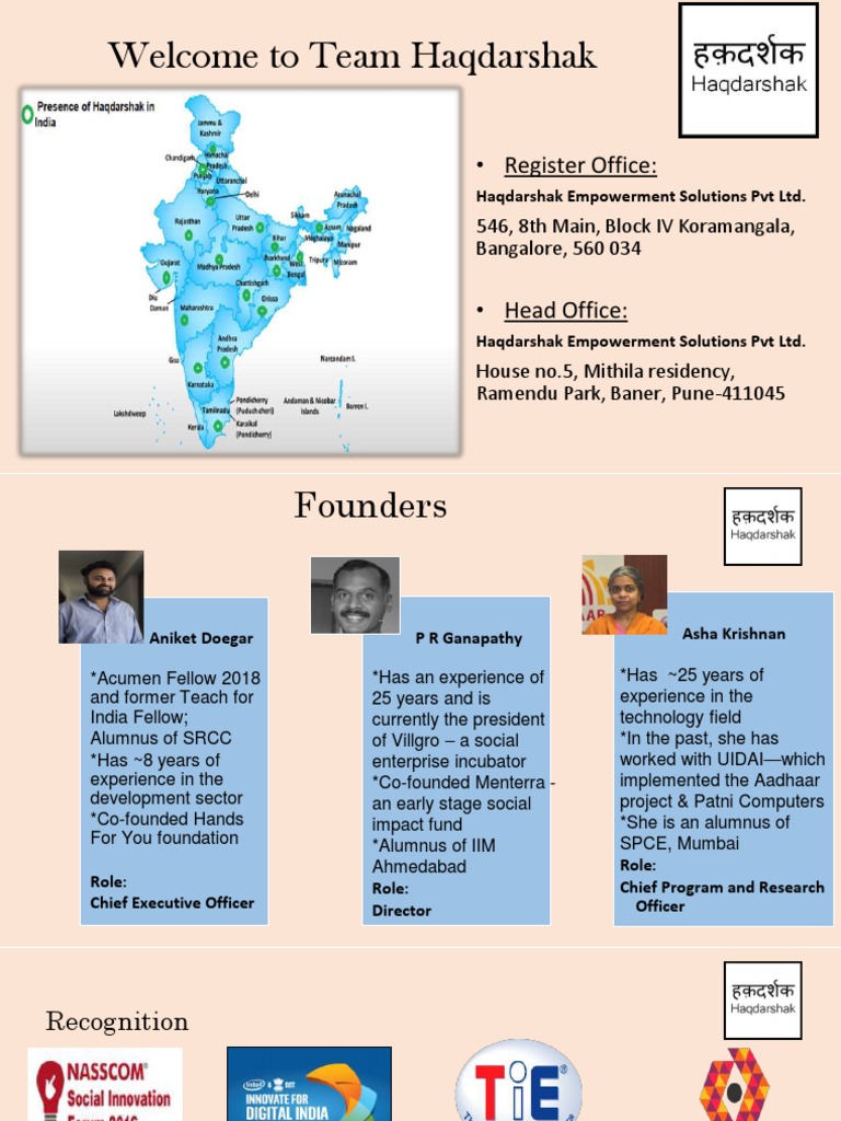 Haqdarshak Employee Guide | PDF | Business