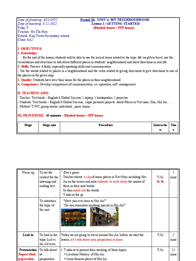 4_LESSON-PLAN-UNIT-4-GETTING-STARTED_-LOP-6_ | PDF