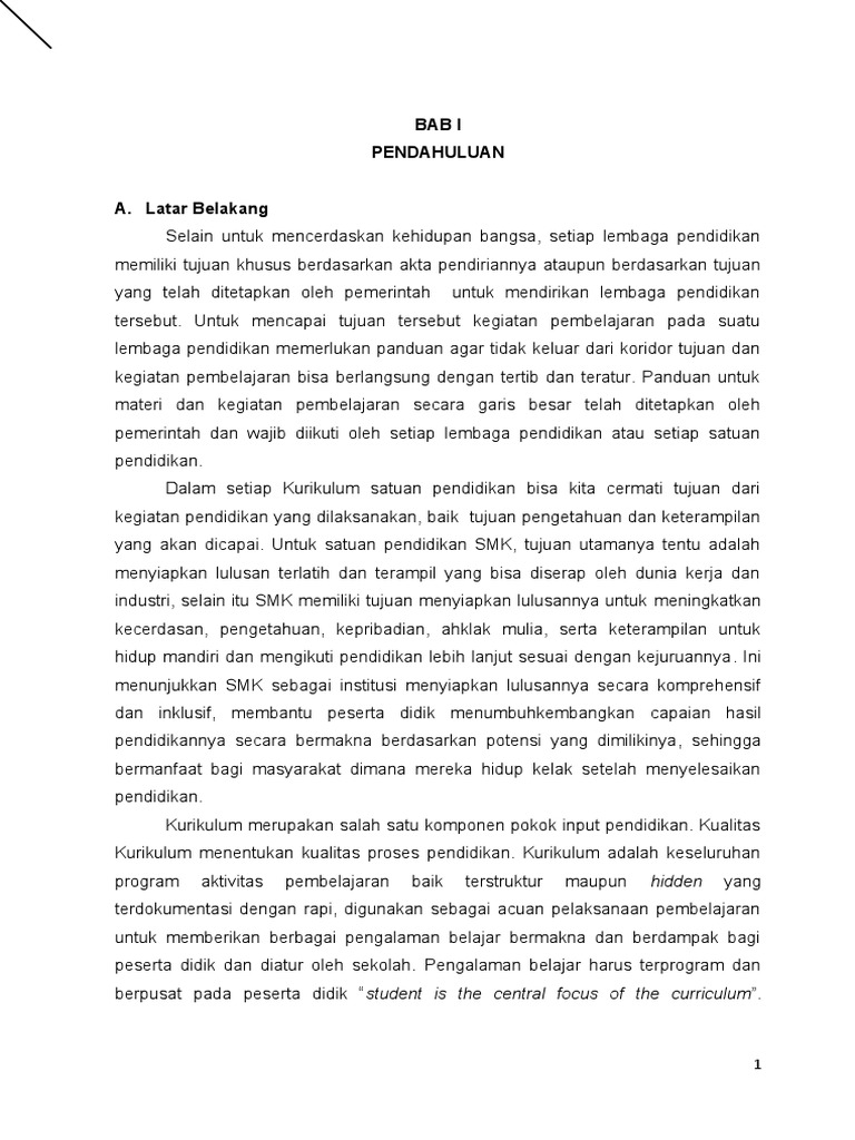 Bab I-II-III-IV Dokumen KTSP 2023 | PDF