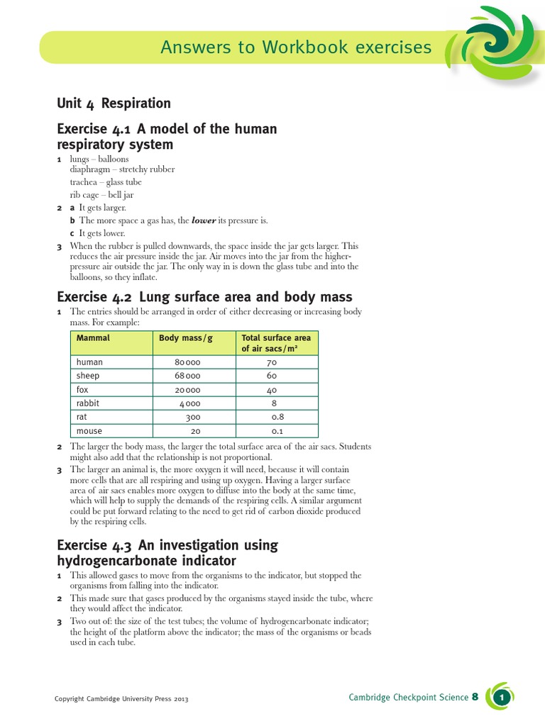 U4 Ans Workbook | PDF