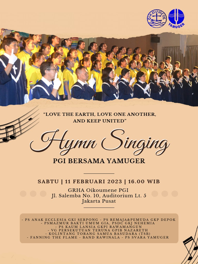 Final Buku Acara Hymn Singing PGI-YMG 2023 | PDF | Agama & Spiritualitas