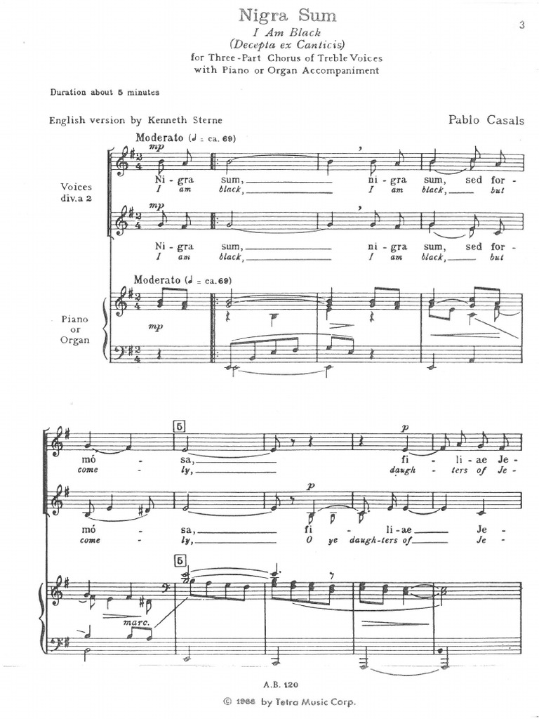 Pablo Casals - Nigra Sum | PDF